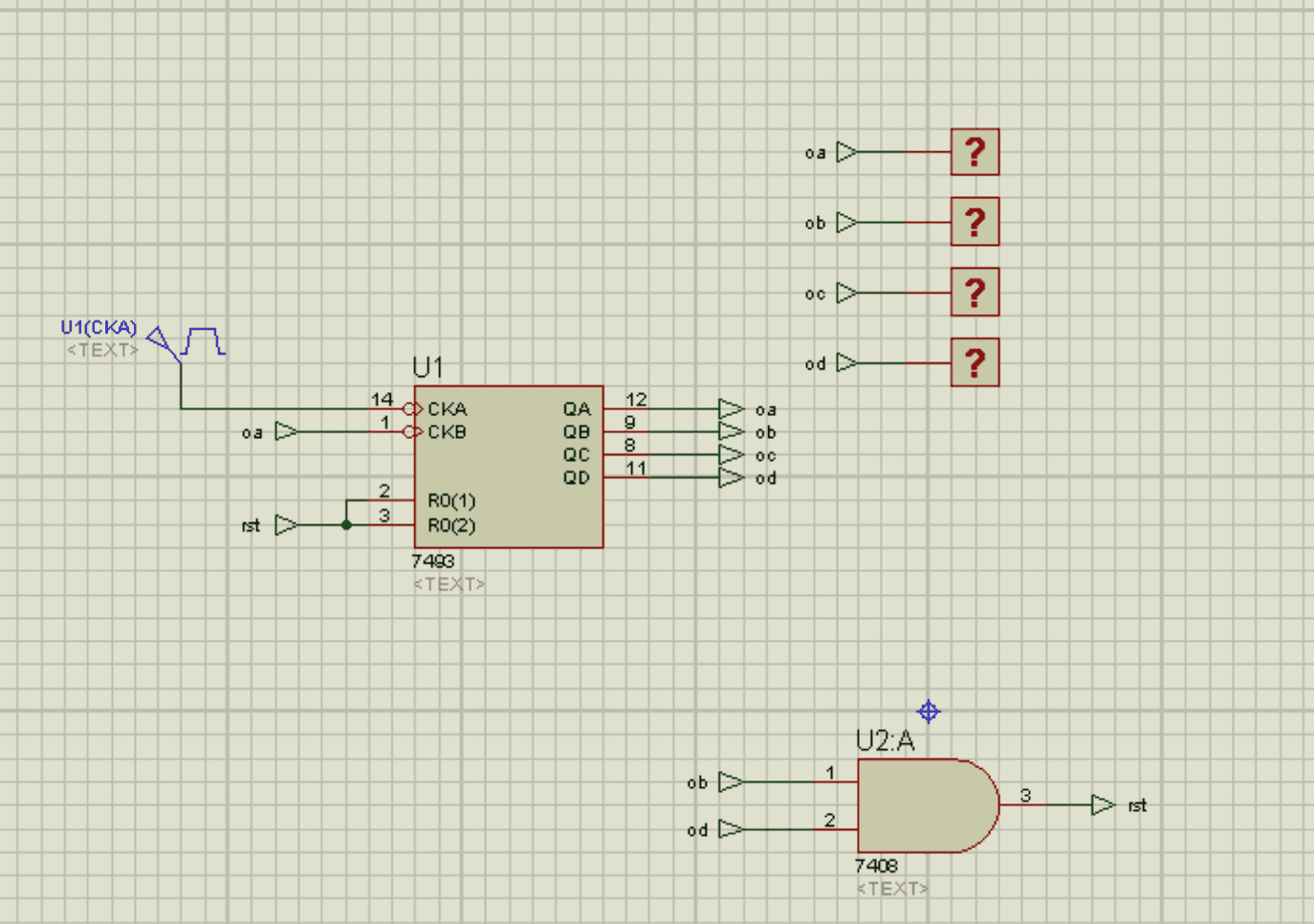 7493 Entegre İle Mod 10 Sayıcı Devresi